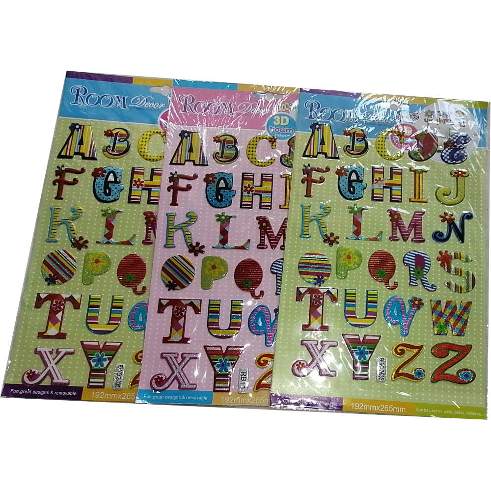 Shop Alphabet 3D Soft Stickers. Hot Bargains - OzGalore