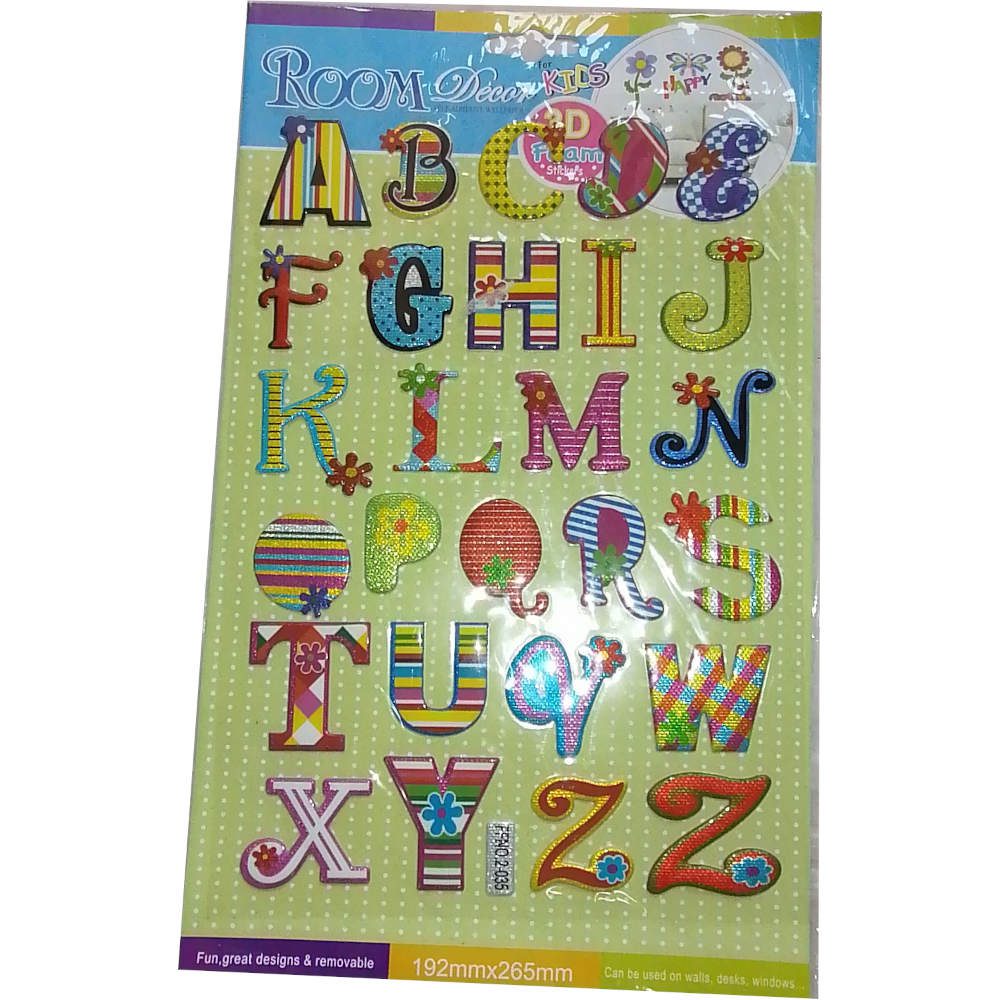 Shop Alphabet 3D Soft Stickers. Hot Bargains - OzGalore