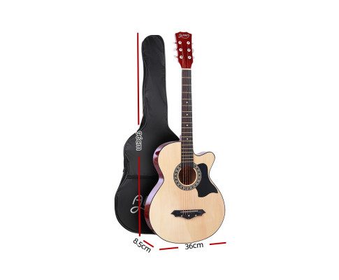 Shop Natural Wooden Acoustic Guitar. Limited - OzGalore